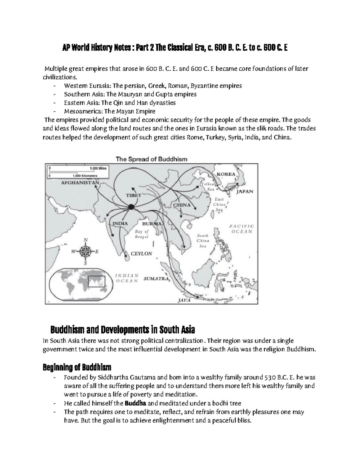 AP World History Notes Part 2 - AP World History Notes : Part 2 The ...