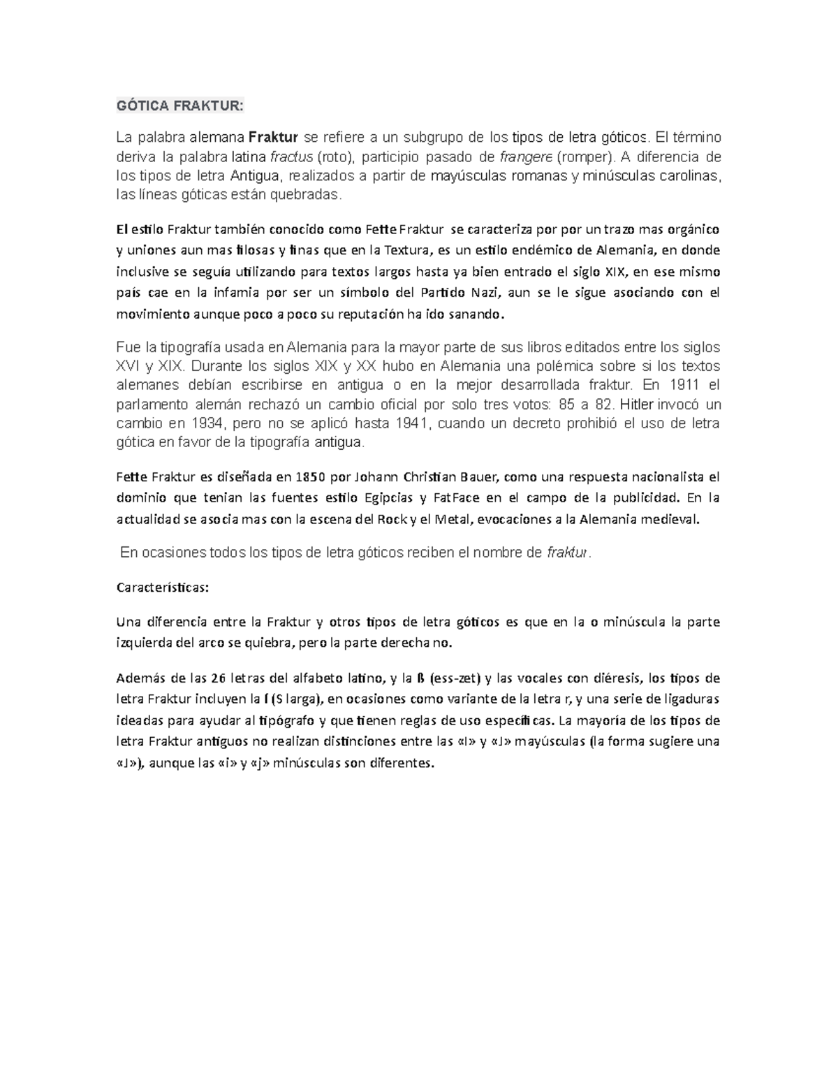 Tipografía y clasificación e historia de la Gótica Fraktur - Caligrafía ...