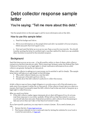 [debt-collection] letter not-my-debt - Debt collector response sample ...