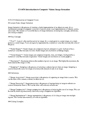CS 4476 Introduction to Computer Vision - Motion estimation - It is an important part of ...
