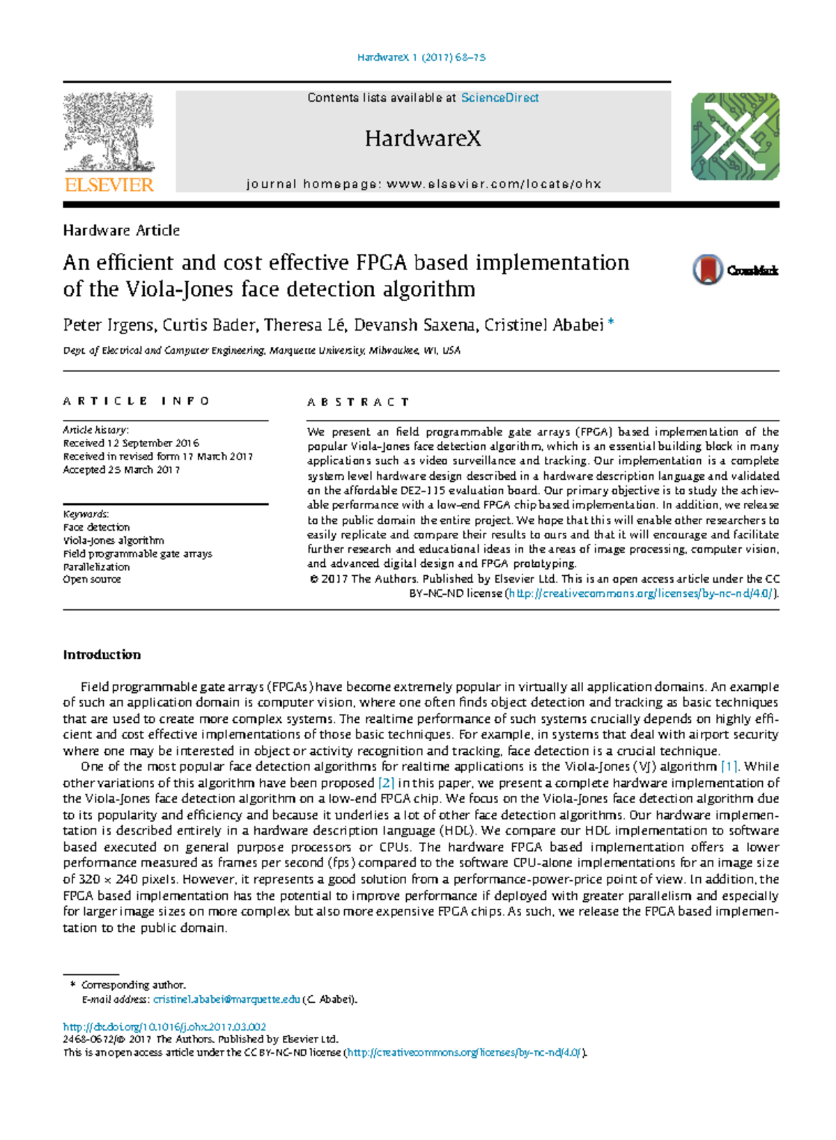 An Efficient and Cost Effective FPGA Based Impleme - Hardware Article An efficient and cost ...