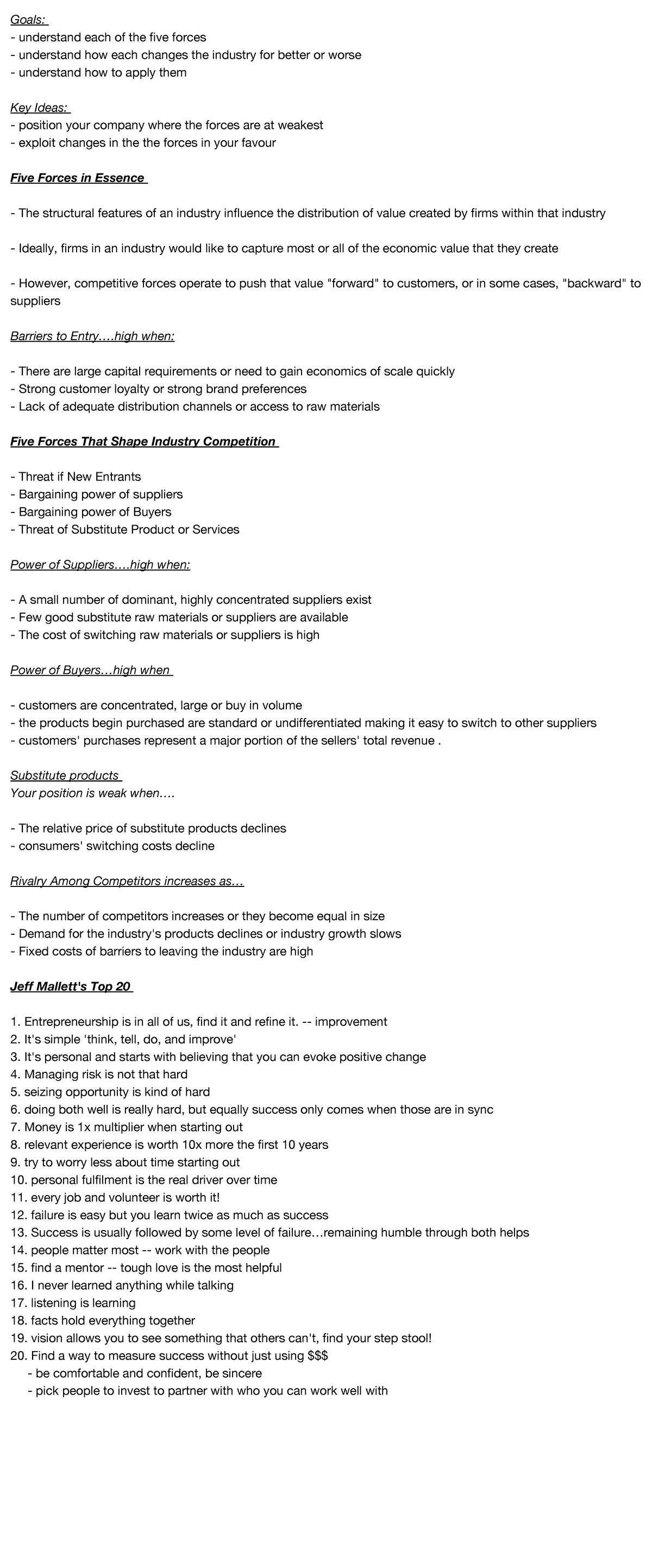 Lecture notes, lectures 4 - mark colgate - Goals: understand each of ...