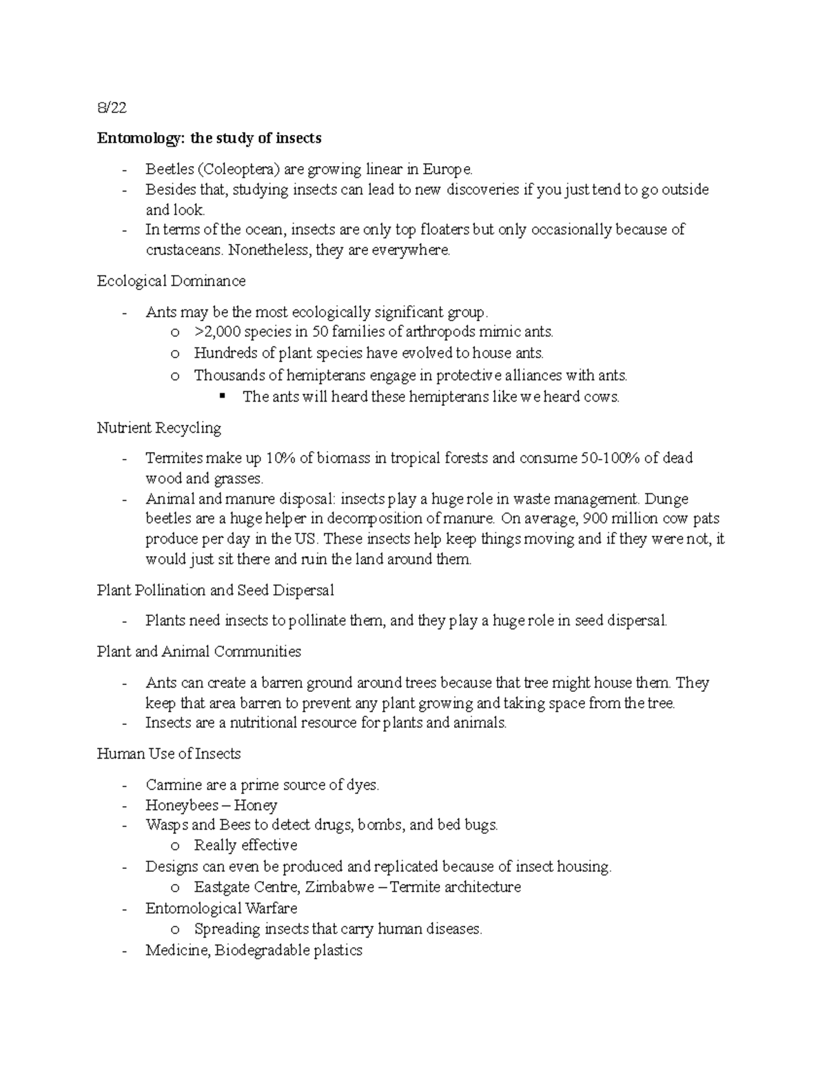 Lecture Slides 1 Ento - 8 / Entomology: the study of insects - Beetles ...