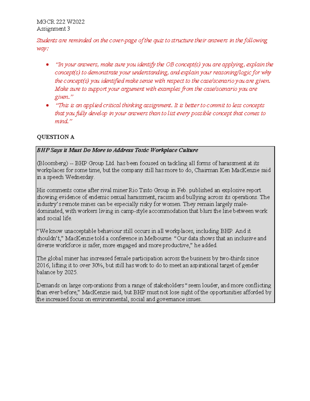 A3 answer key - practice for written assignment - Assignment 3 Students ...
