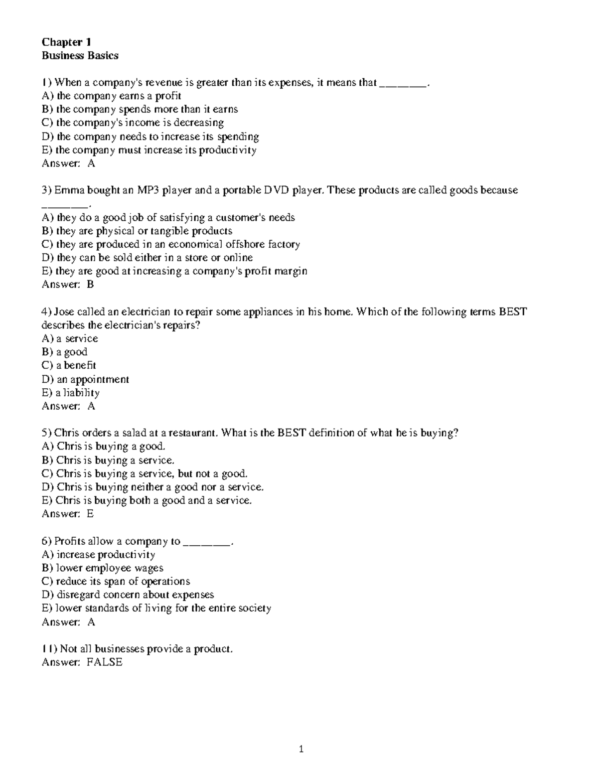 Ch 1 - Business management - Studocu