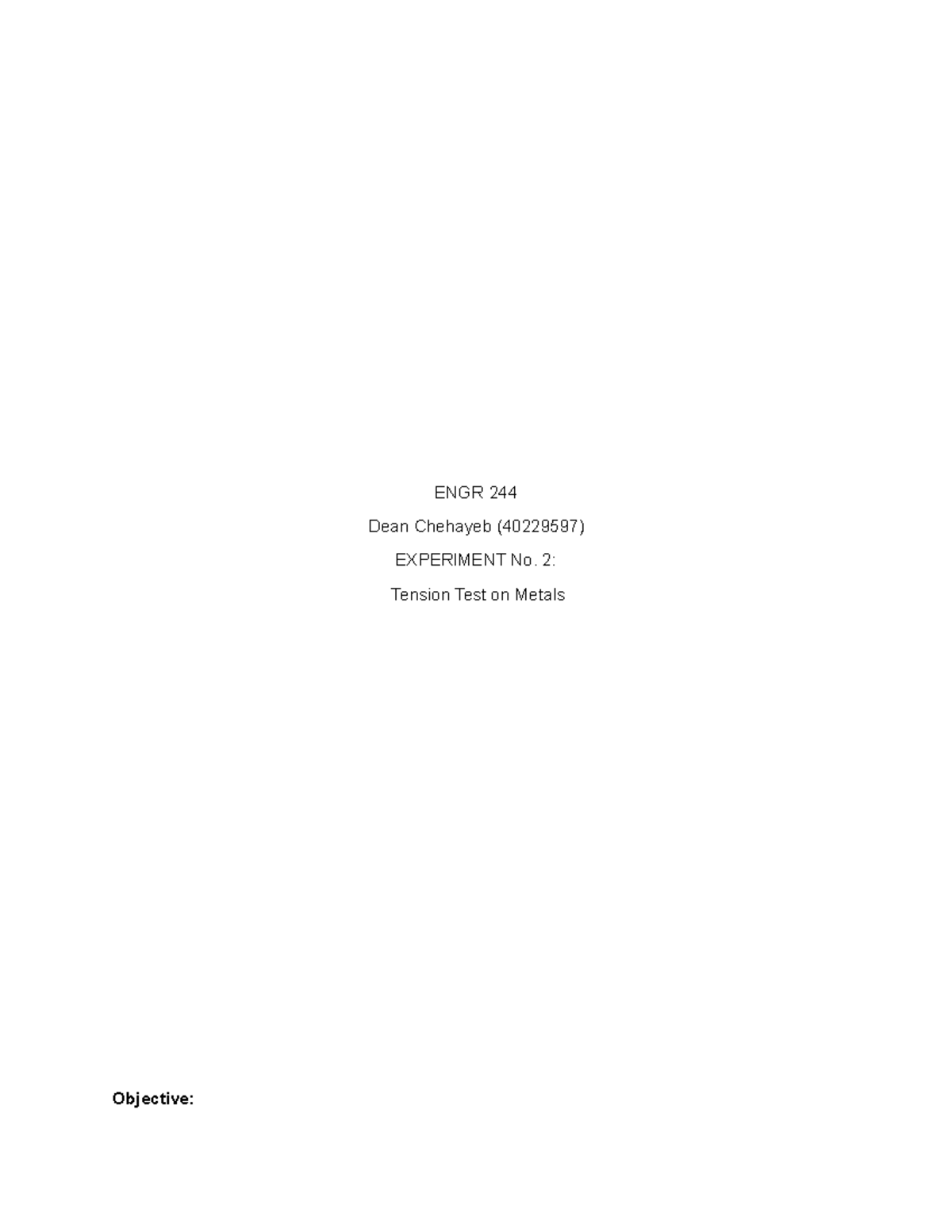 ENGR 244 LAB 2 Report - lab 2 - ENGR 244 Dean Chehayeb (40229597 ...