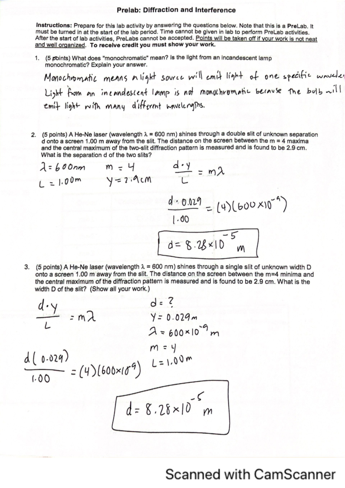 Diffraction and Intereference - PHY 1409 - Studocu