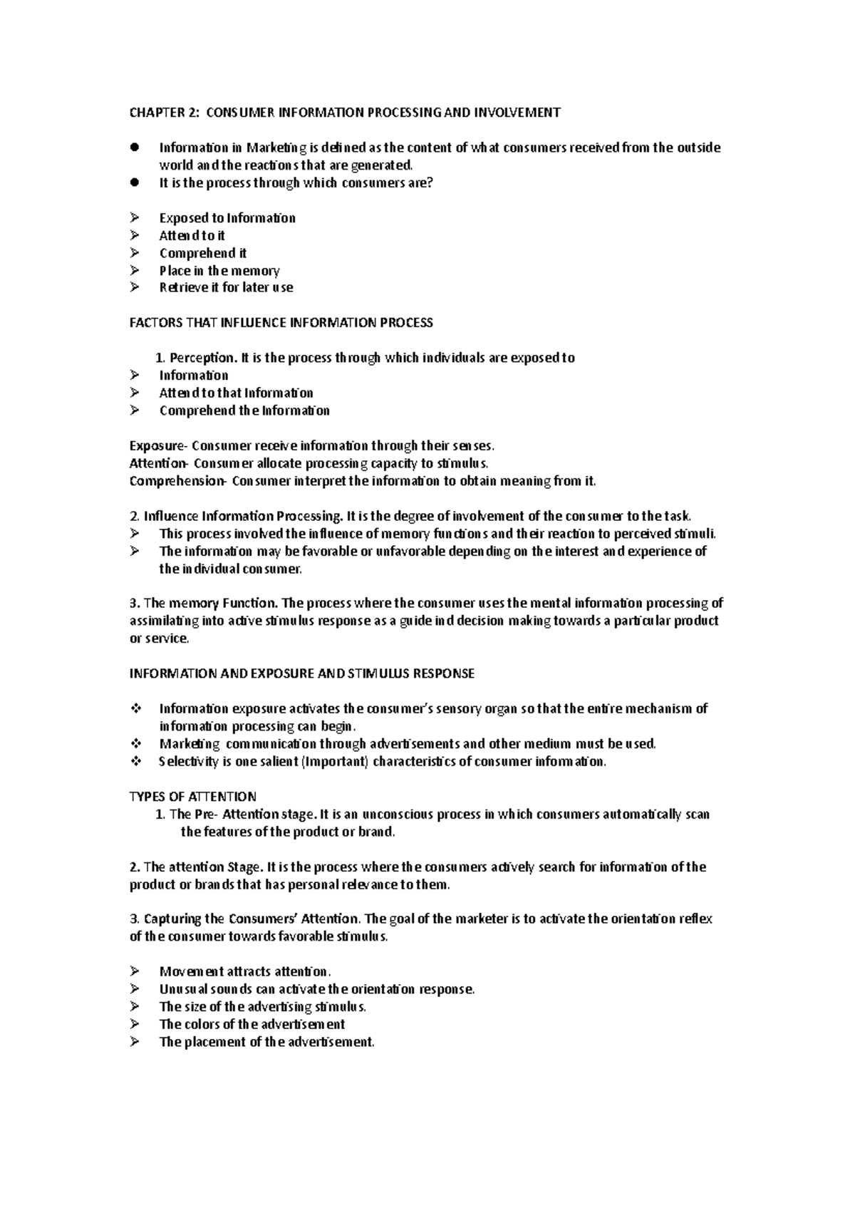 Conbe- LEC2 - consumer behavior - CHAPTER 2: CONSUMER INFORMATION ...