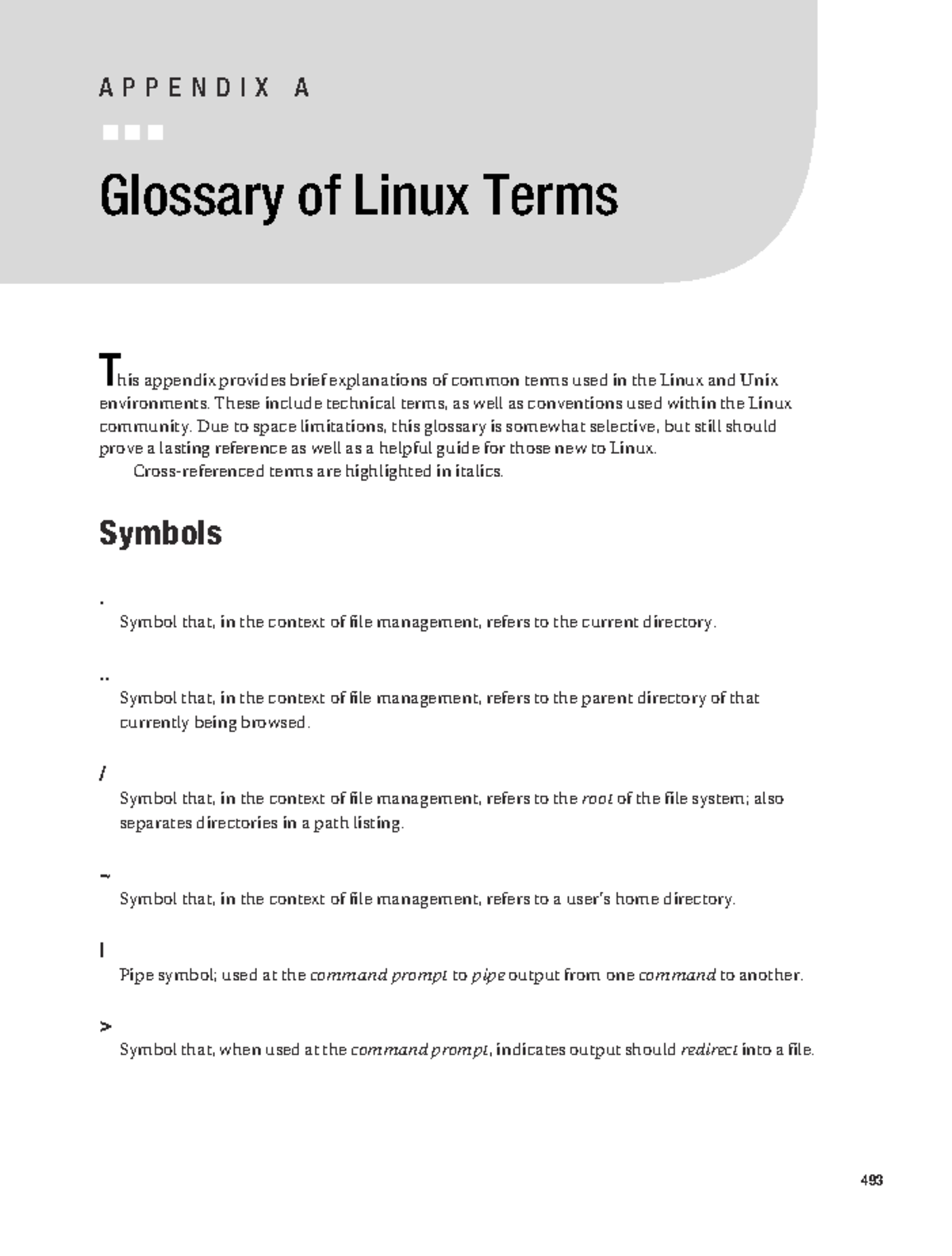 Linux Terminology Glossary - 493 A P P E N D I X A Glossary of Linux ...