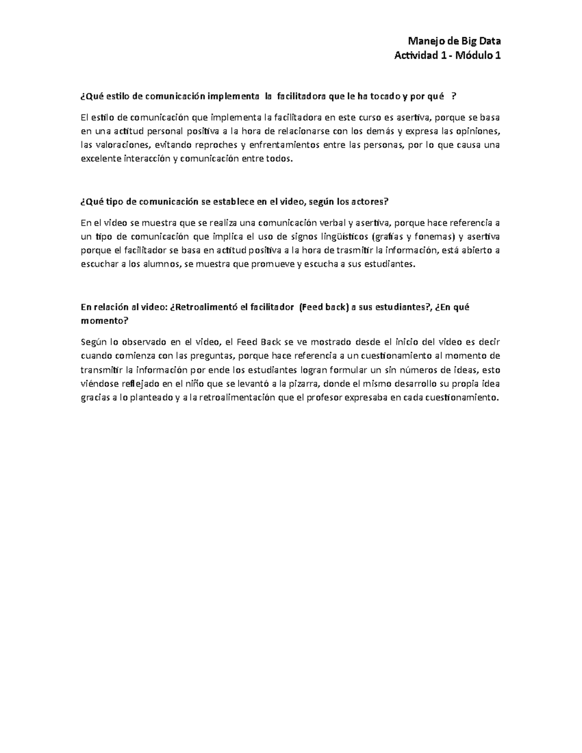 Practica 1 - Módulo 1 - ACTIVIVIDAD NUEVA DE INFORMATICA - Manejo de Big Data Actividad 1 ...