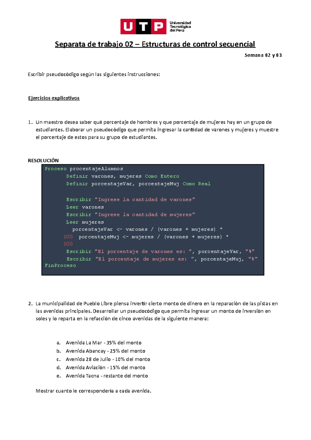 Separata 02 Unidad 01 una gran ayuda para - principios de algoritmos - UTP - Studocu