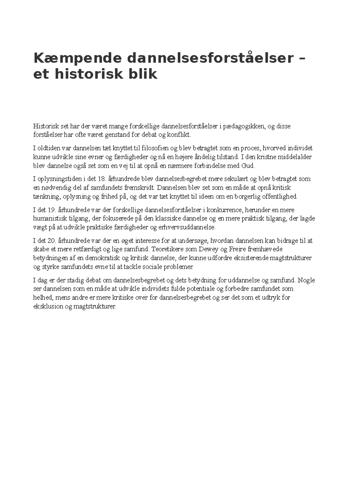 Kæmpende dannelsesforståelser - Kæmpende dannelsesforståelser – et ...