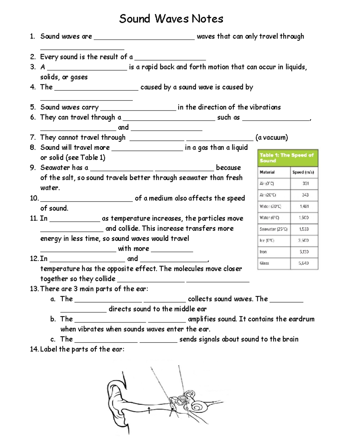 Jamaria Fairley - Sound Waves guided notes 2022 - Sound Waves Notes 1 ...