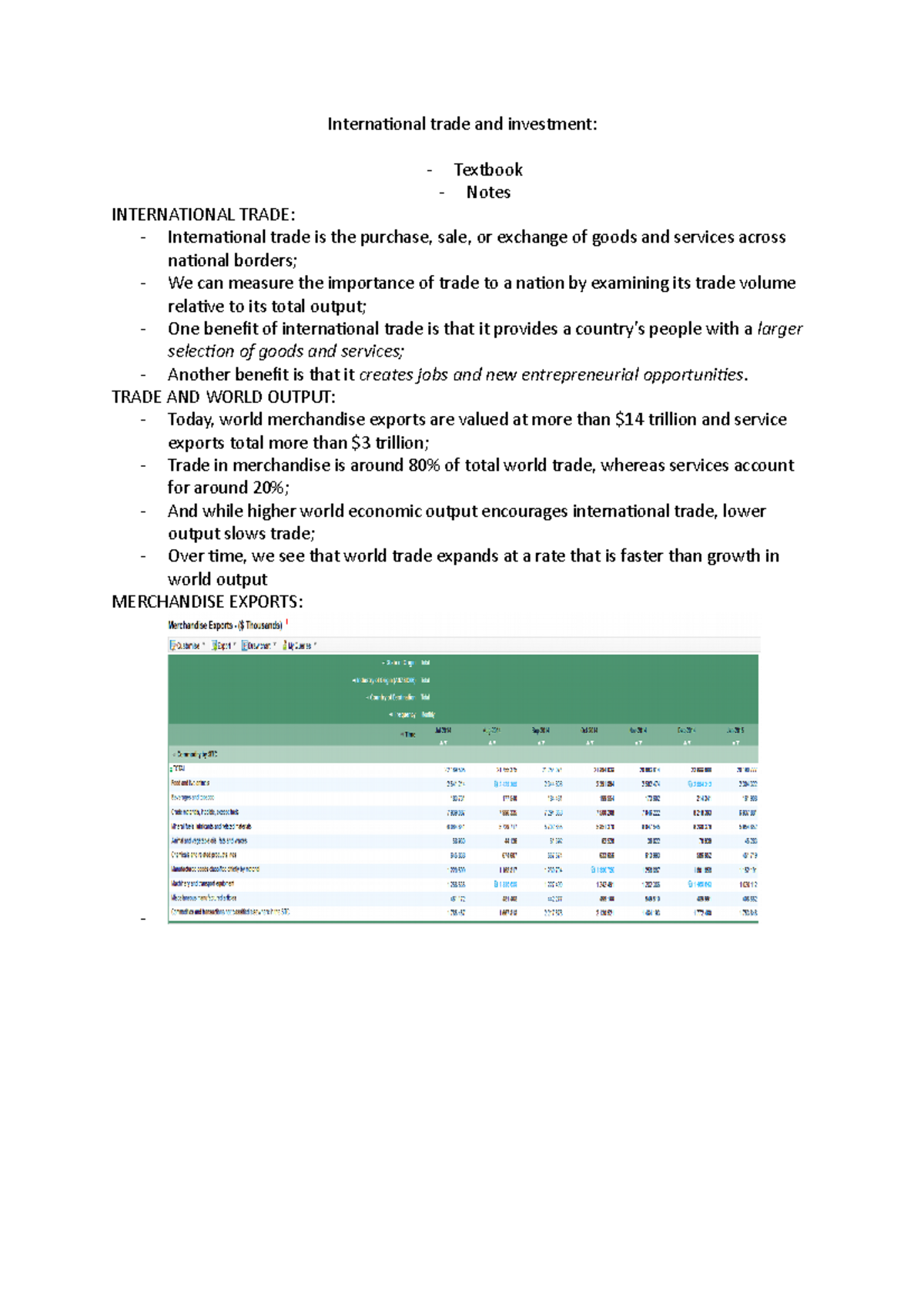 5. International trade and investment - International trade and ...