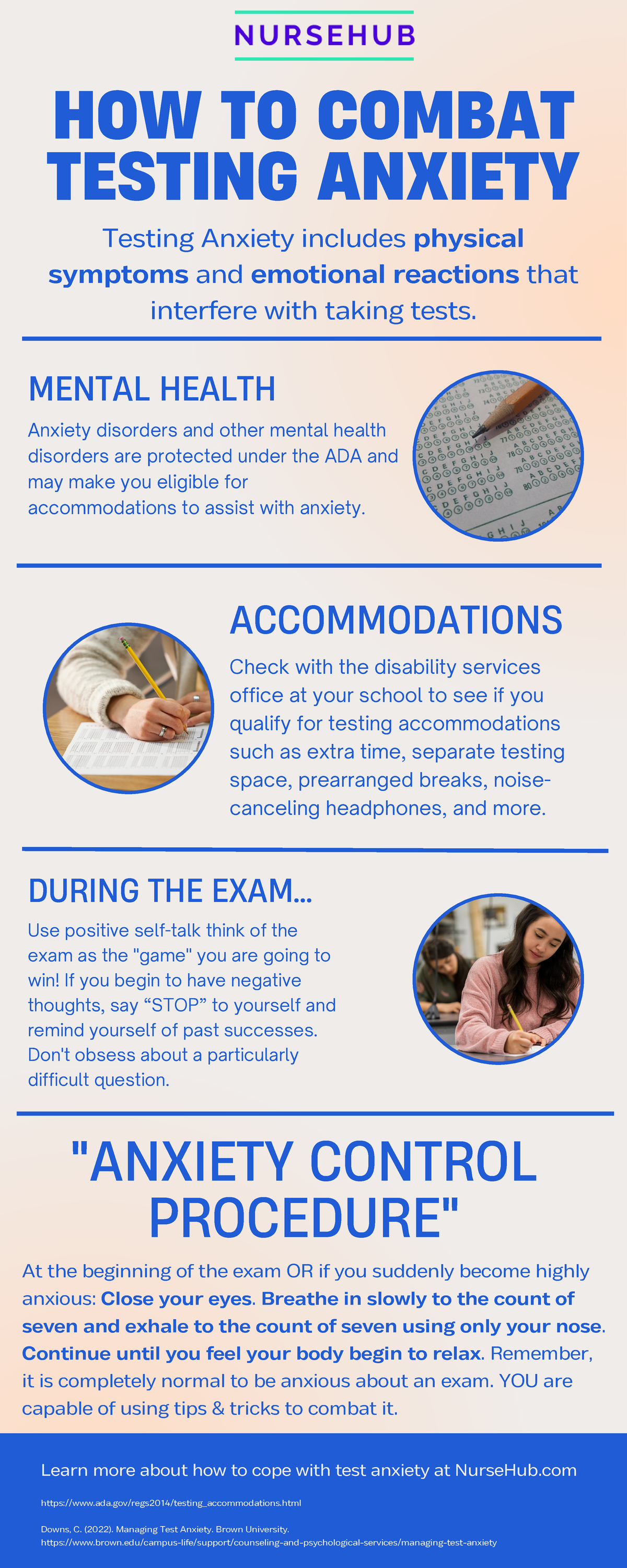 Overcoming Testing Anxiety Infographic - Learn more about how to cope ...