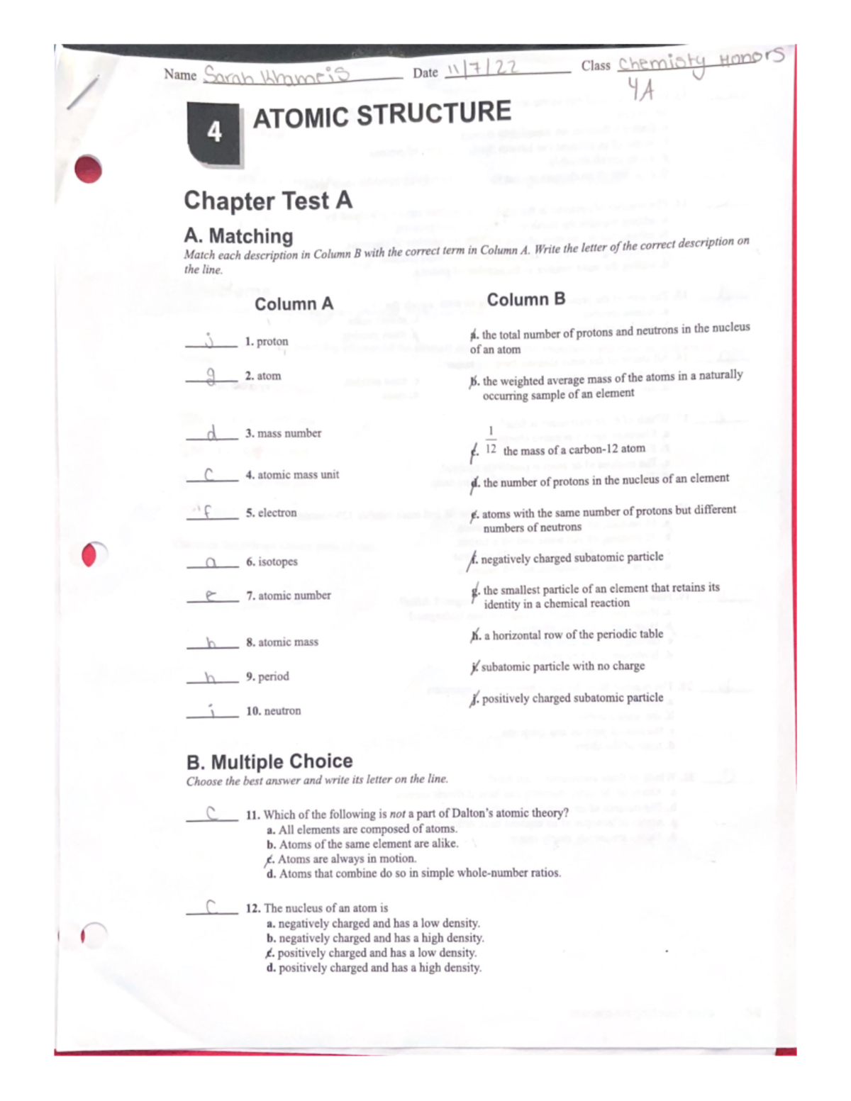 Atomic Structure - Studocu