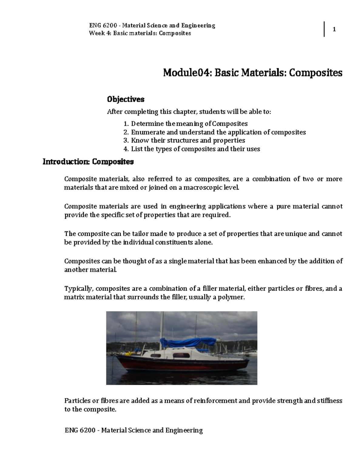 Module 4 Basic Materials Composites - Week 4 : Basic materials ...