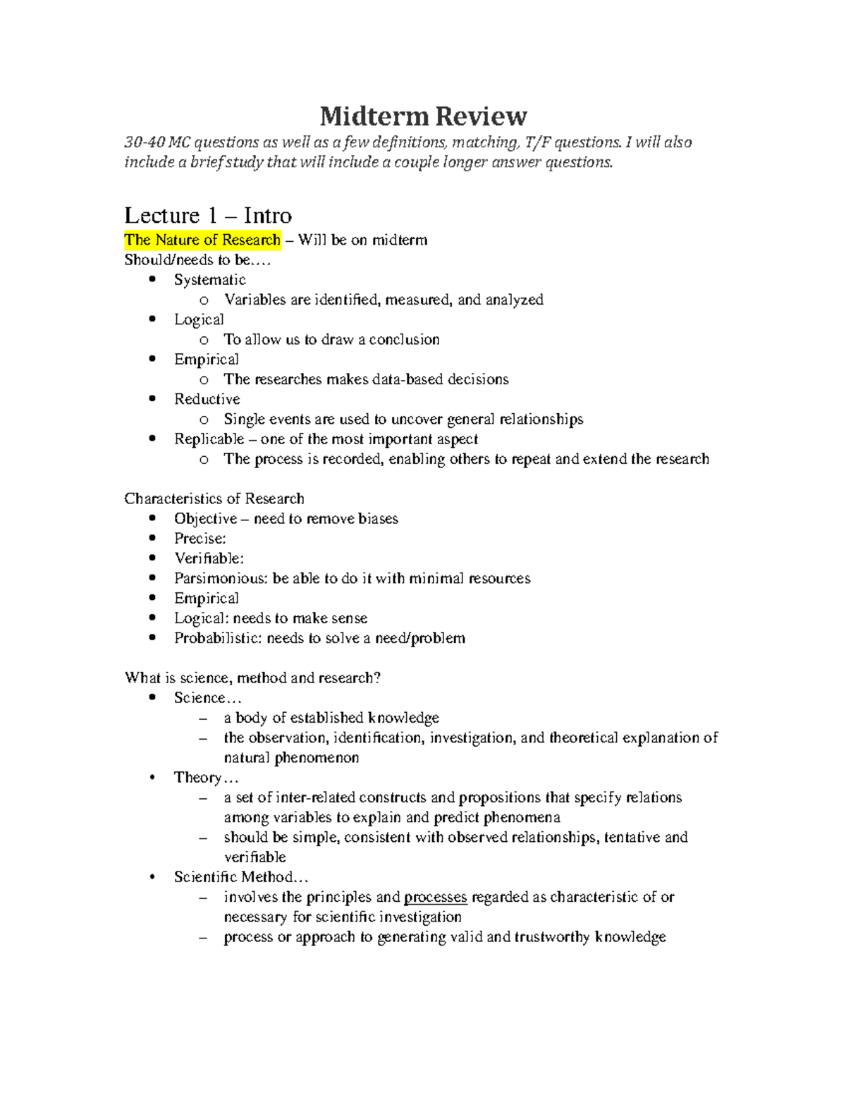 KIN 220 - Midterm Review - Midterm Review 30-40 MC questions as well as ...