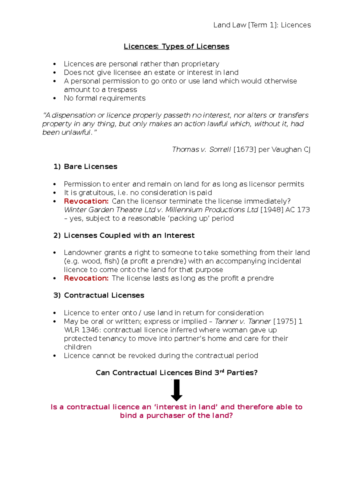 Lecture 7 - Licenses - Licences: Types of Licenses Licences are ...