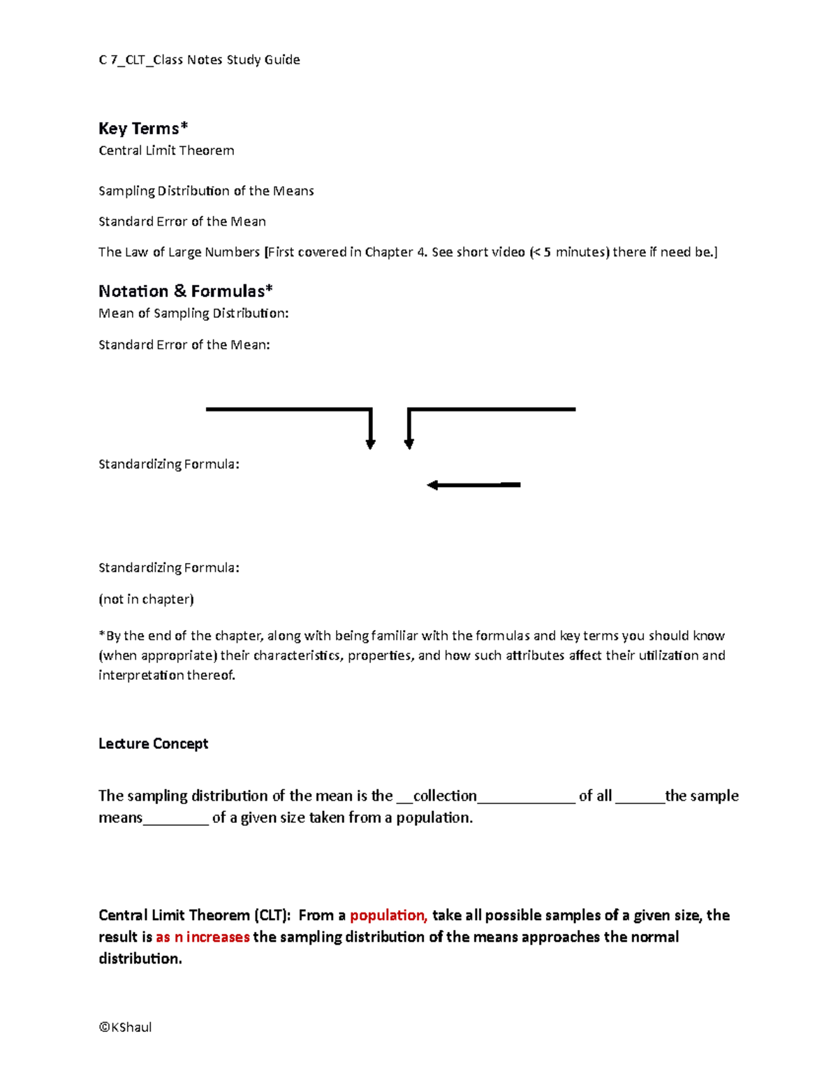 C 7 CLT Student Chapter Guide - C 7_CLT_Class Notes Study Guide Key ...