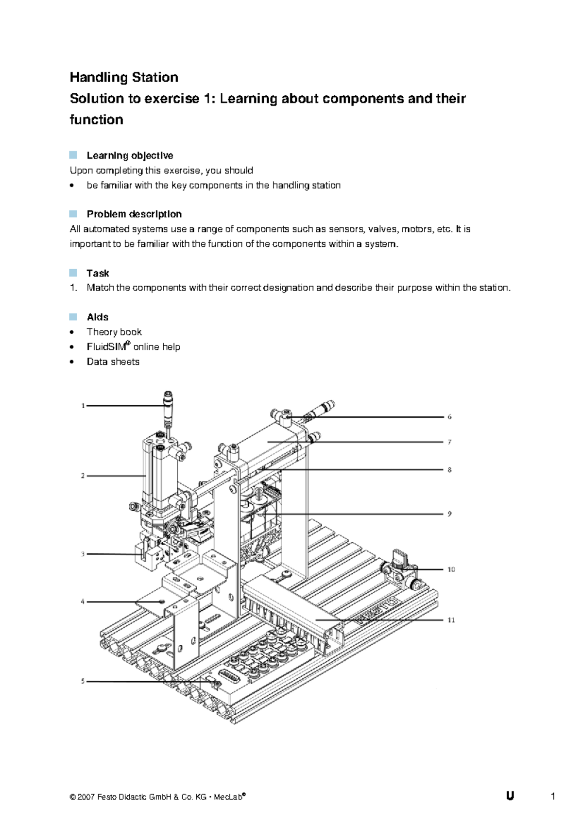 Handling solutions - Handling Station Solution to exercise 1: Learning ...