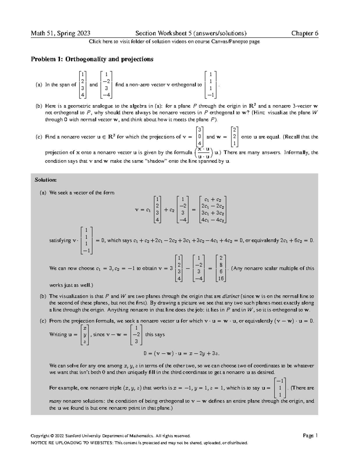 Math 51 Week 3 Discussion 1 Solutions - Math 51, Spring 2023 Section ...