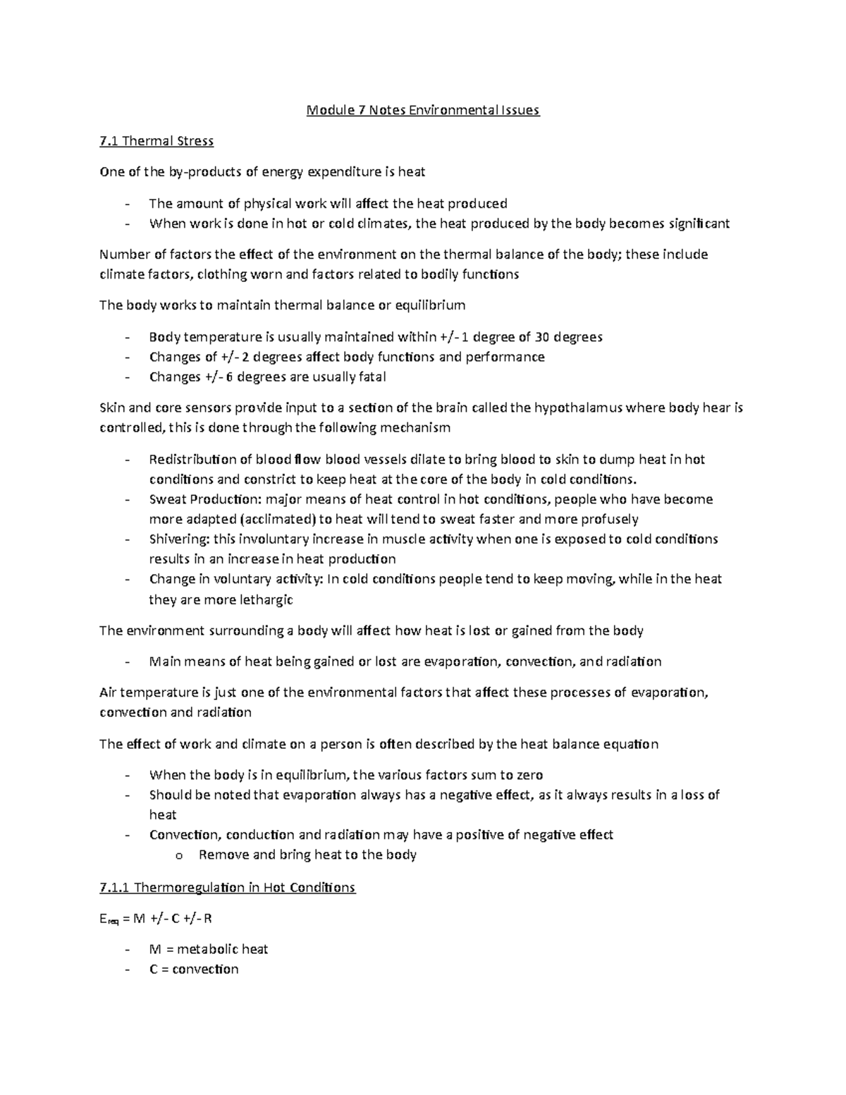 Module 7 Environmental Issues Notes - Module 7 Notes Environmental ...
