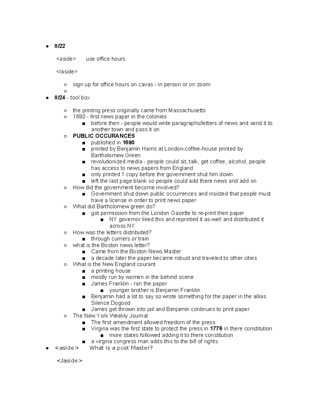 Comm 271 - All lecture notes. - 8/ 📌use office hours sign up for - Studocu