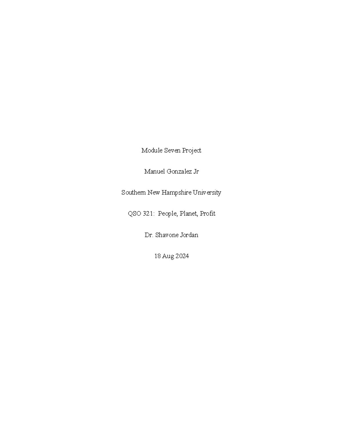 QSO 321 Assignment 7 - Module 7 - Module Seven Project Manuel Gonzalez ...