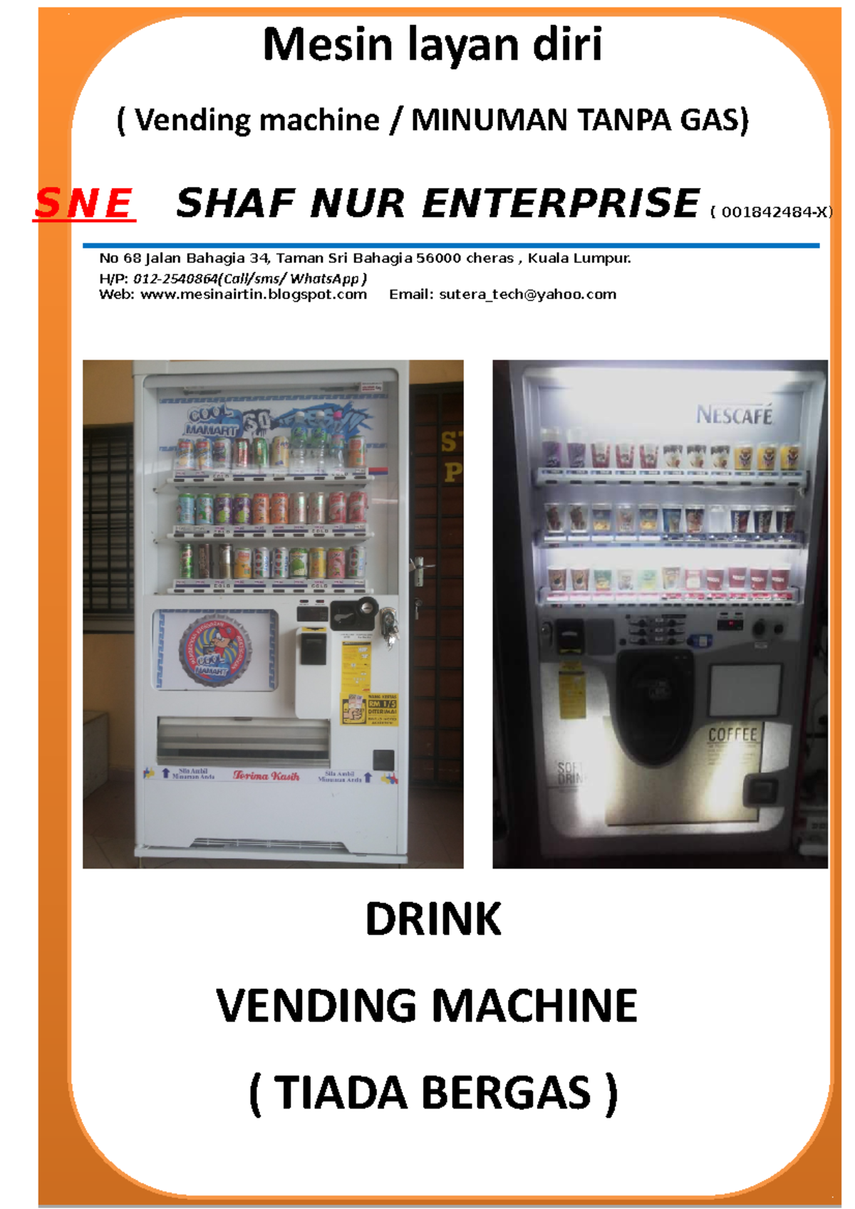 Surat Kebenaran Meletak Vending Machine Surat NO 1 - Mesin layan diri ...