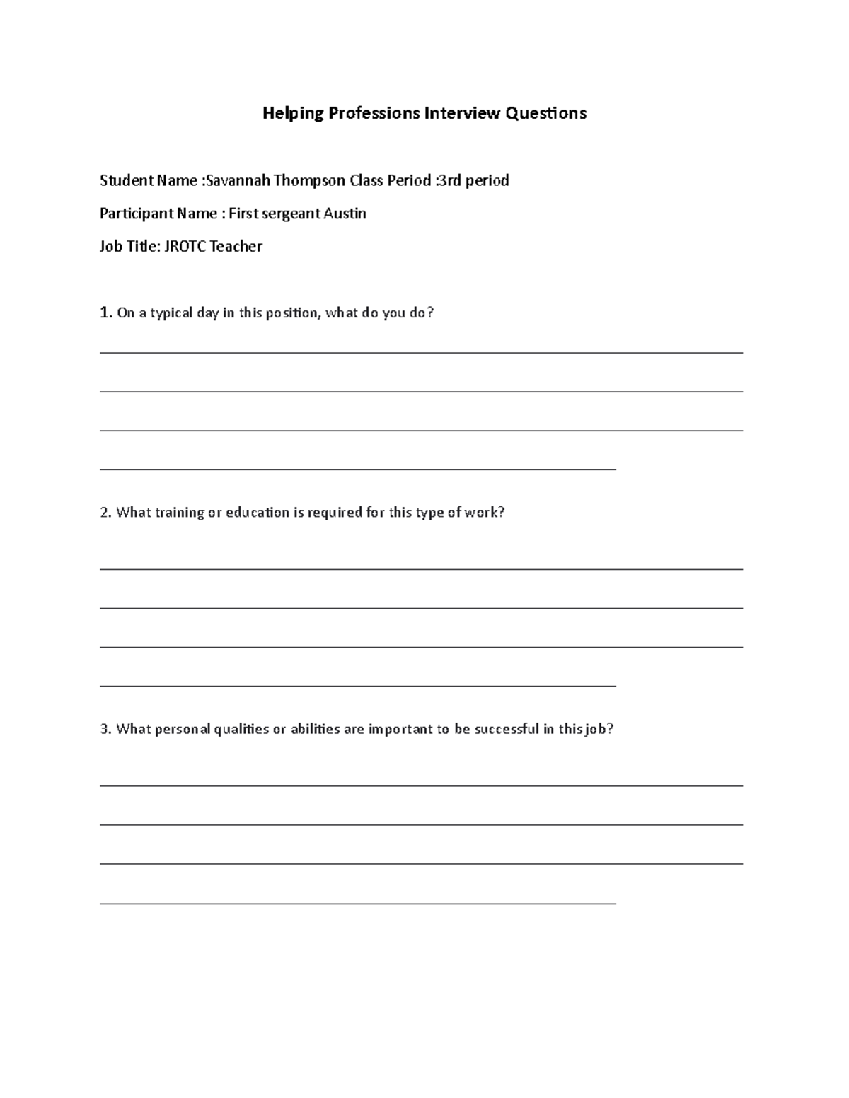 Savannah Thompson Job Shadow interview Questions Helping savannah-thompson-job-shadow-interview-questions-helping
