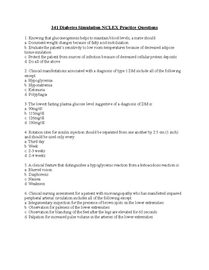 Diabetes Nclex questions - Study online at quizlet/_e3fpd "1. A patient ...
