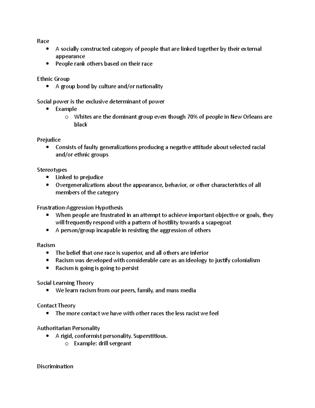 Soc 101 Part 30 - Professor: Russell Castro - Race A socially ...