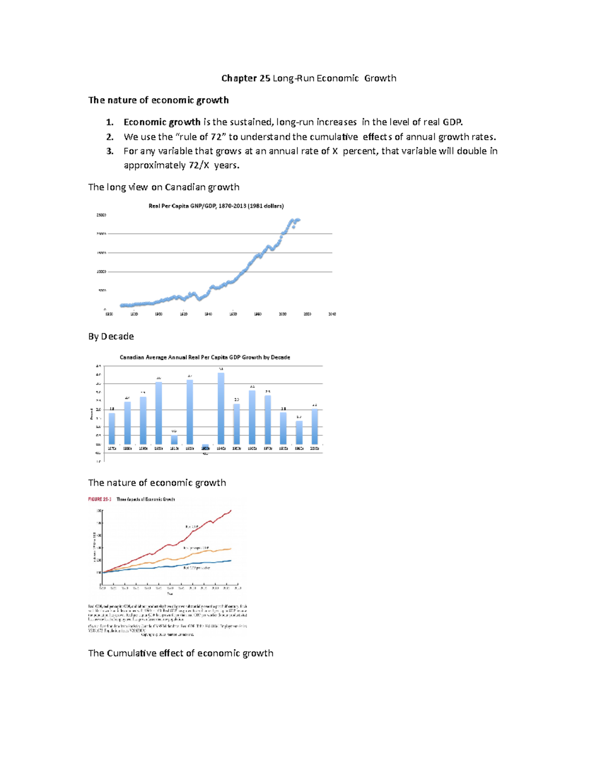 Chapter 25 Long-Run Economic Growth - Chapter 25 Long-Run Economic ...