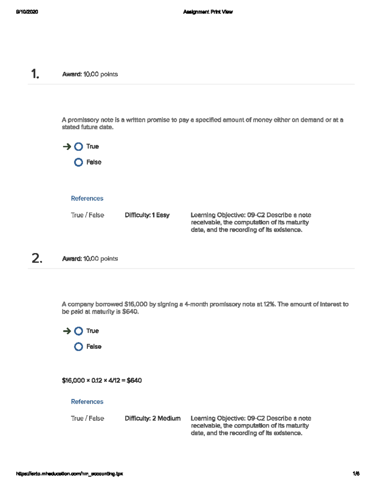 SU2 Receivables MCQs answer - ACC202 - Studocu