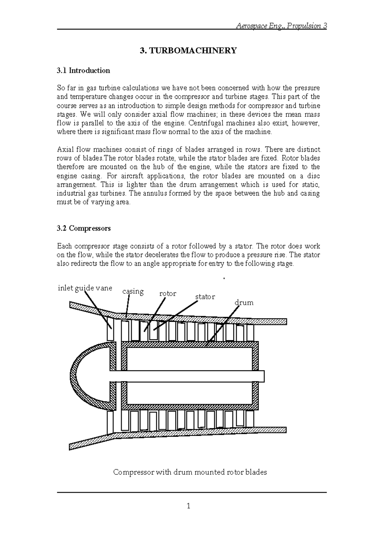 Turbomachinery theory notes - 3. TURBOMACHINERY 3 Introduction So far ...