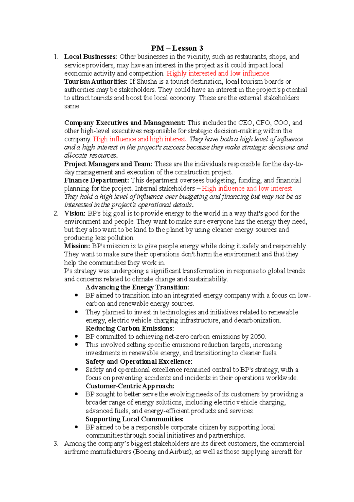 PM- Lesson 3 - PM – Lesson 3 Local Businesses: Other businesses in the ...