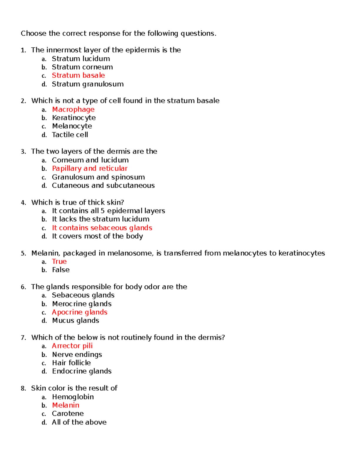NSU AP Chapter 5 Assessment copy - Choose the correct response for the following questions. The ...