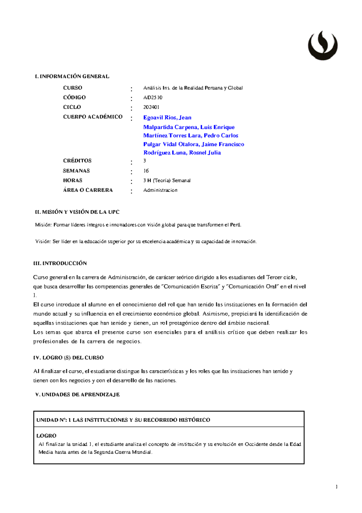 AD2510 Analisis Ins - Resumen Análisis Institucional de la Realidad ...
