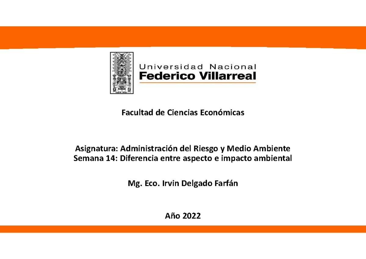 14. Diferencia entre aspecto e impacto ambiental - Eco. Irvin Delgado ...