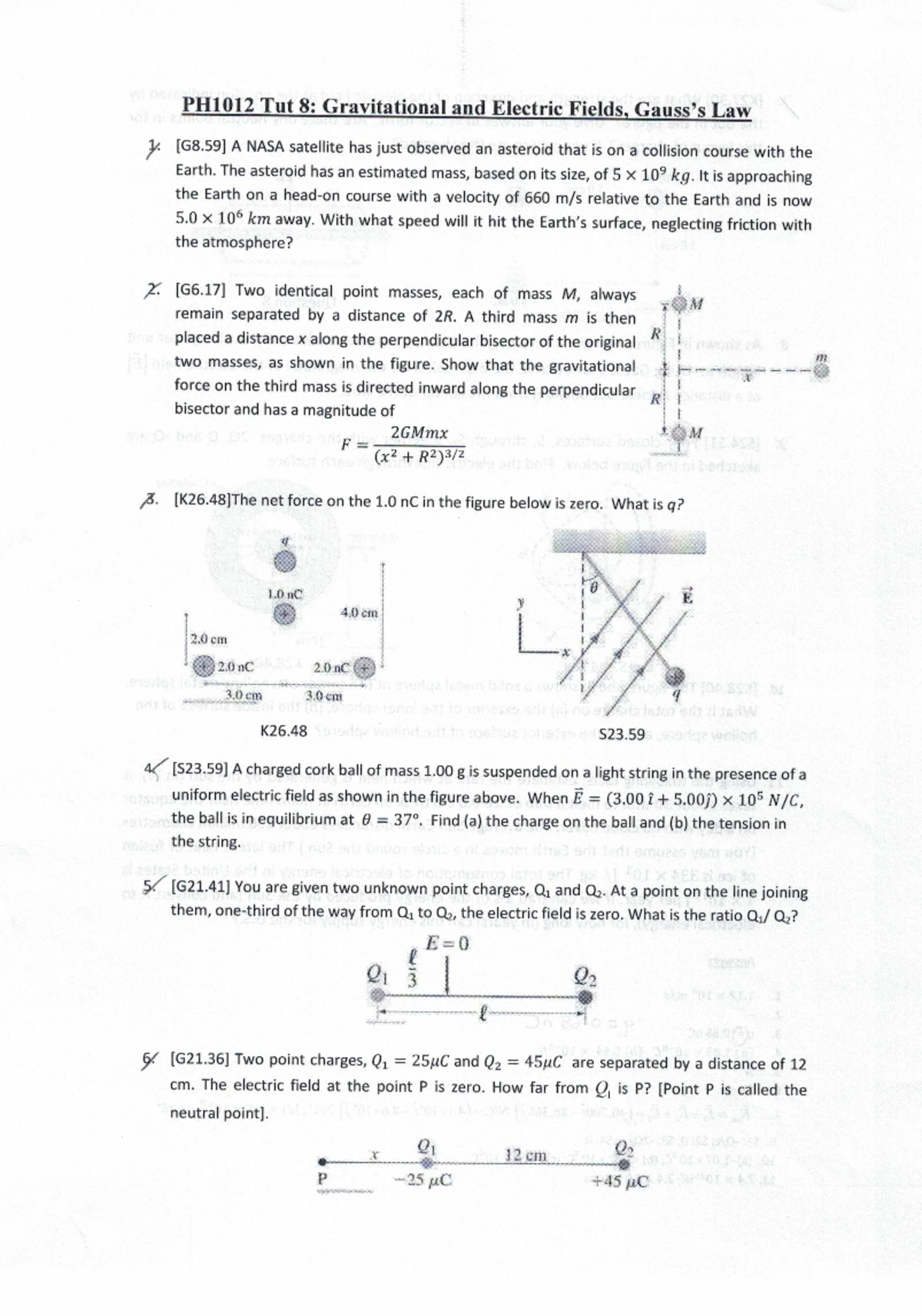 2015 ph1012 tutorial 8 solution - PH1012 - Studocu
