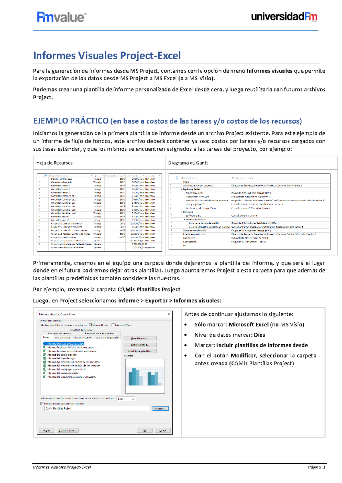 Informes Visuales Project-Excel - Basado en Costos - Informes Visuales ...