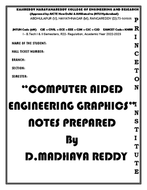 Jntuh Engineering Graphics notes - Engineering Graphics Lecture Notes ...