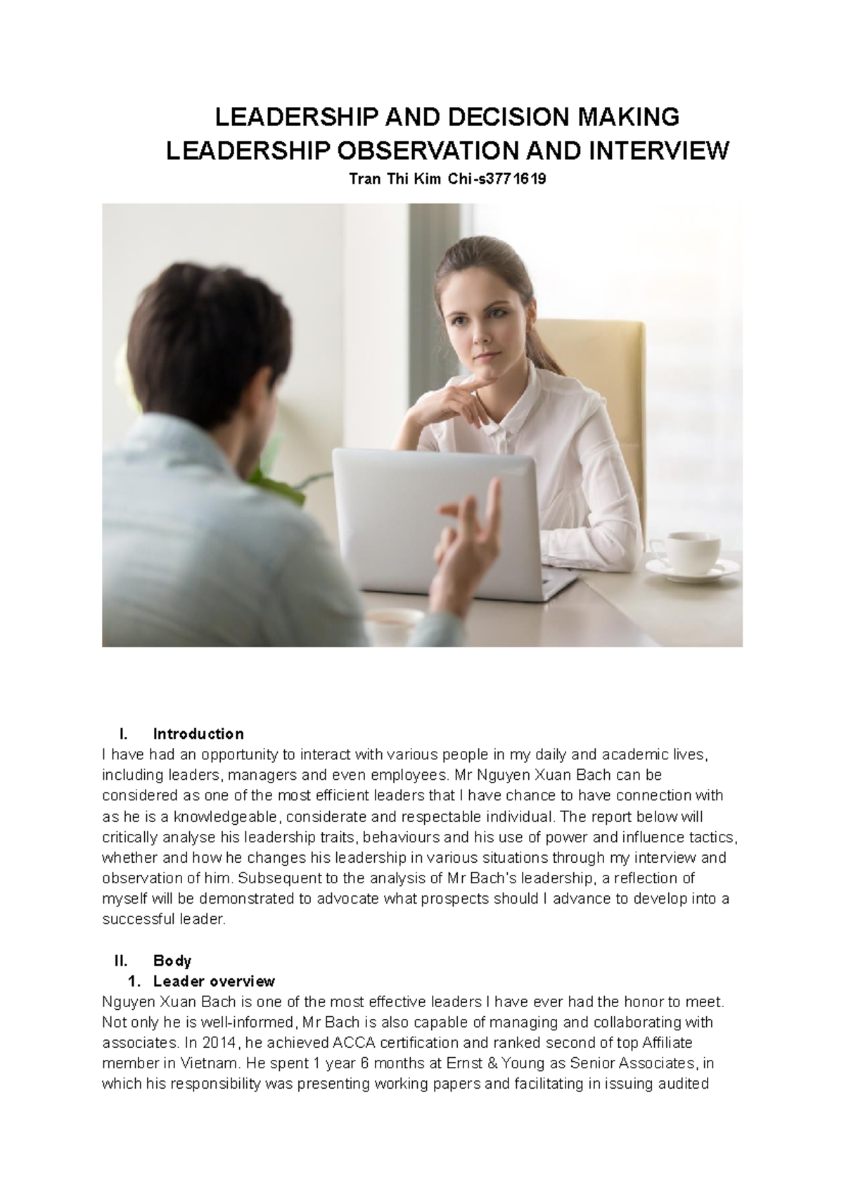 Leadership and decision making - LEADERSHIP AND DECISION MAKING ...