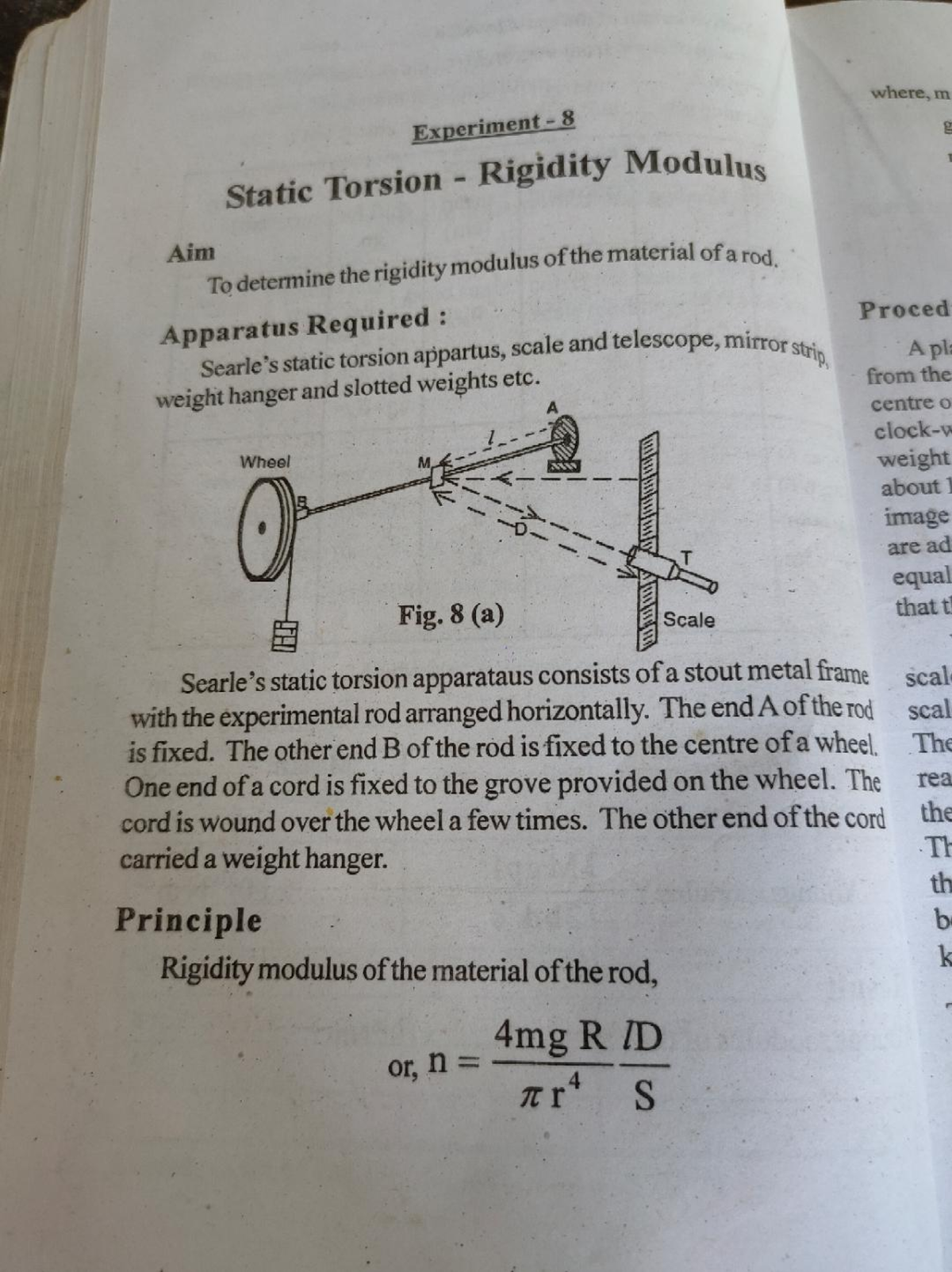 Static torsion Rigidity modulus - Complimentary physics 1st year - Studocu