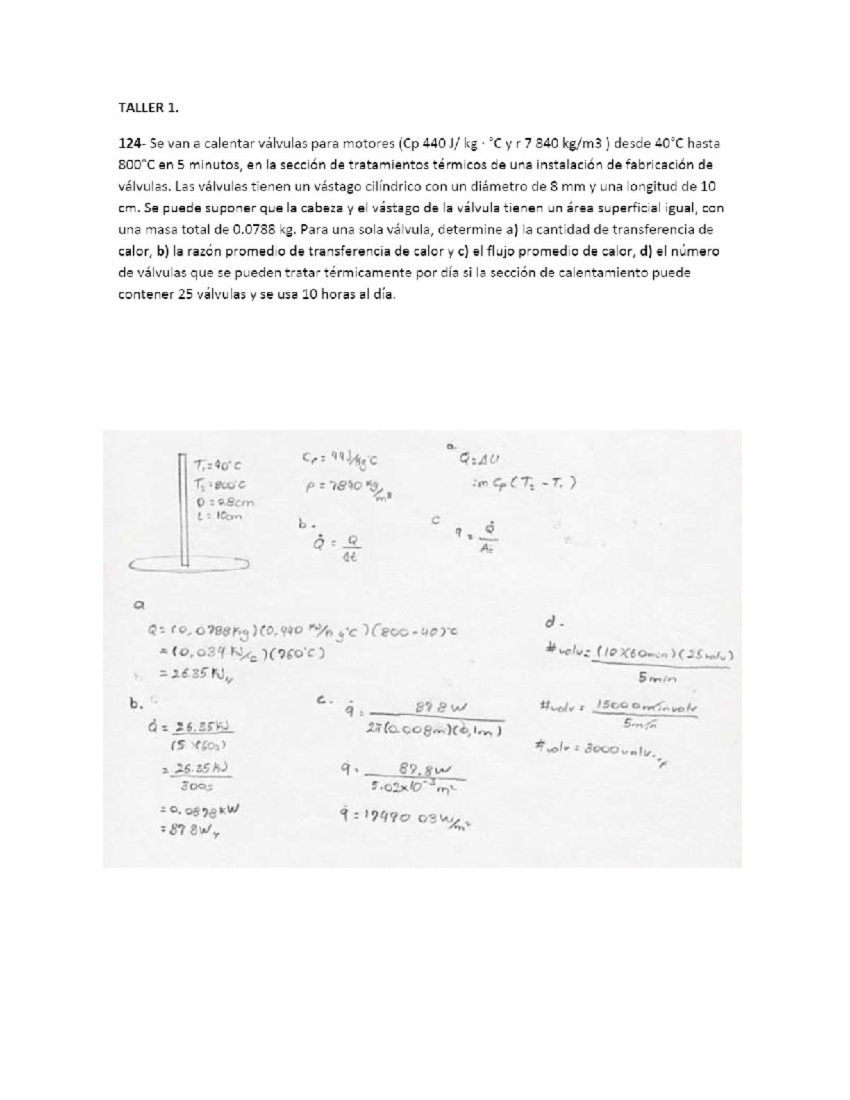 ejercicios conceptos termodinamicos - Transferencia de calor - Studocu