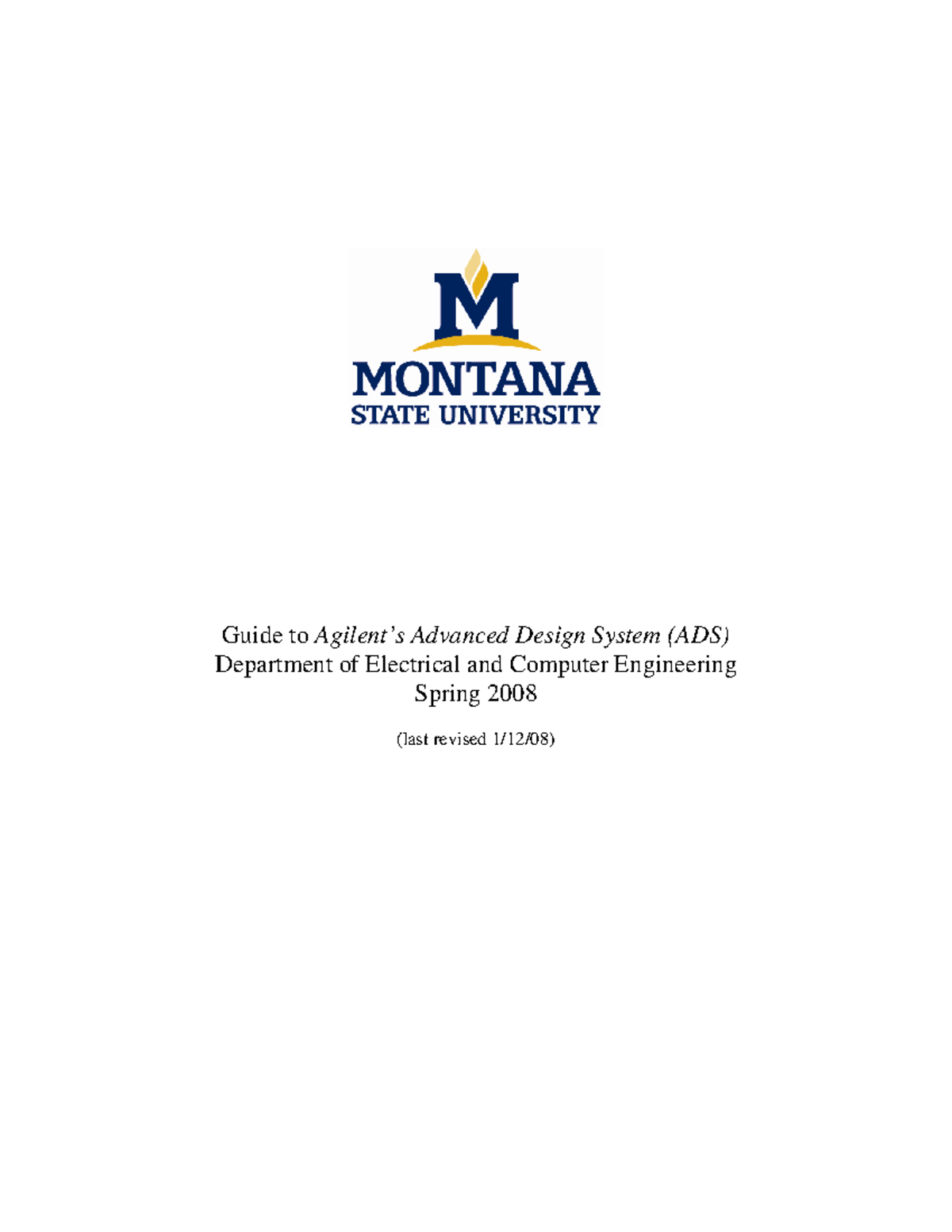 Guide to ADS - Gua ads - Guide to Agilent’s Advanced Design System (ADS ...