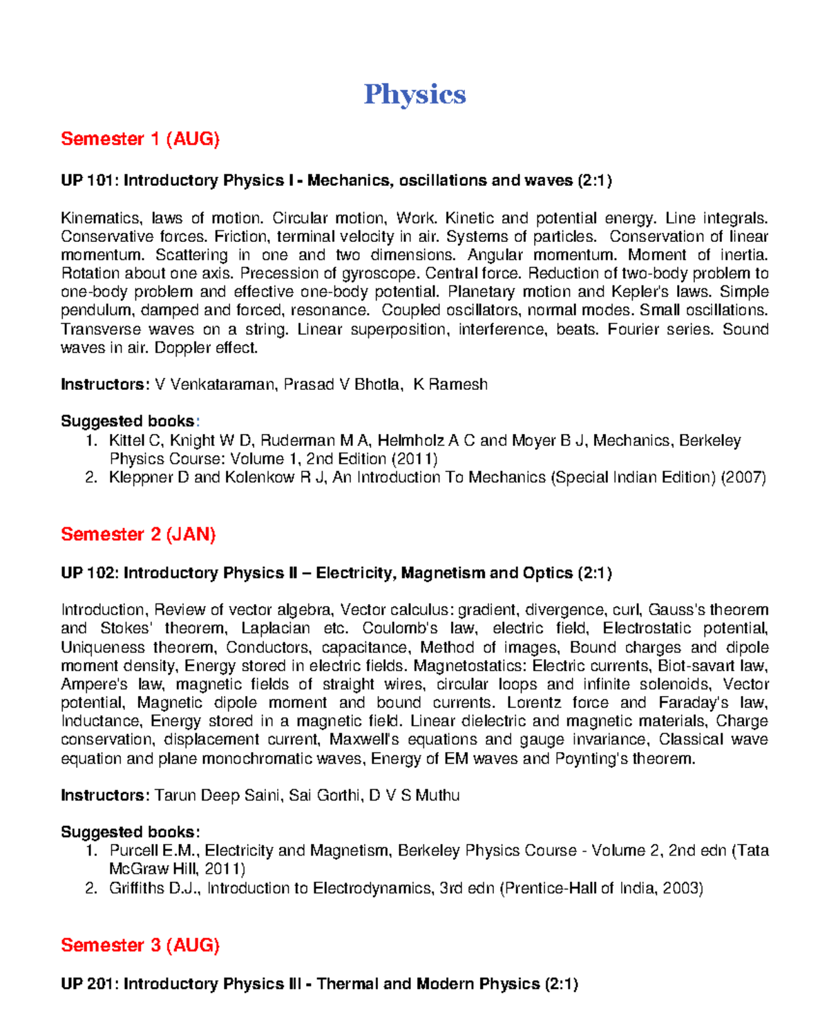 UG-Physics - Summary Physics - Physics Semester 1 (AUG) UP 101 ...