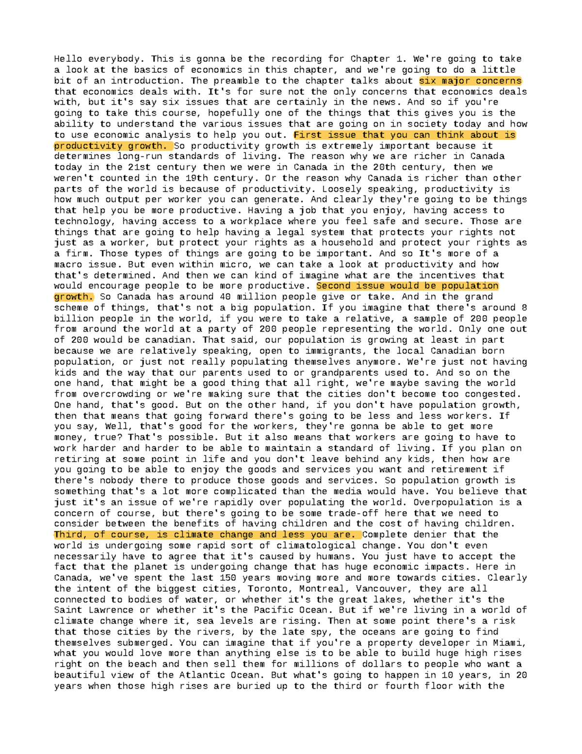 Microecon. Chapter 1A - Hello everybody. This is gonna be the recording for Chapter 1. We're ...