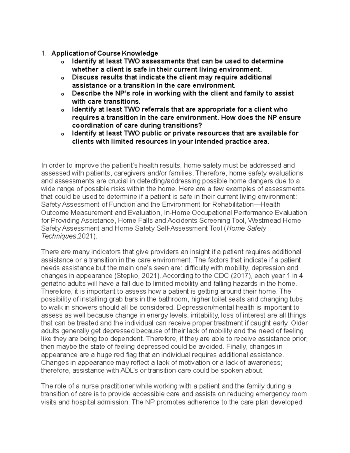 Discussion - week 3 - Application of Course Knowledge **o - Studocu